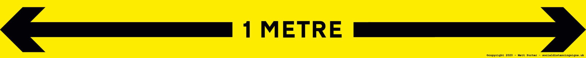 One Metre (1m) Self Adhesive Vinyl Measurement Strips – “1 Metre ...