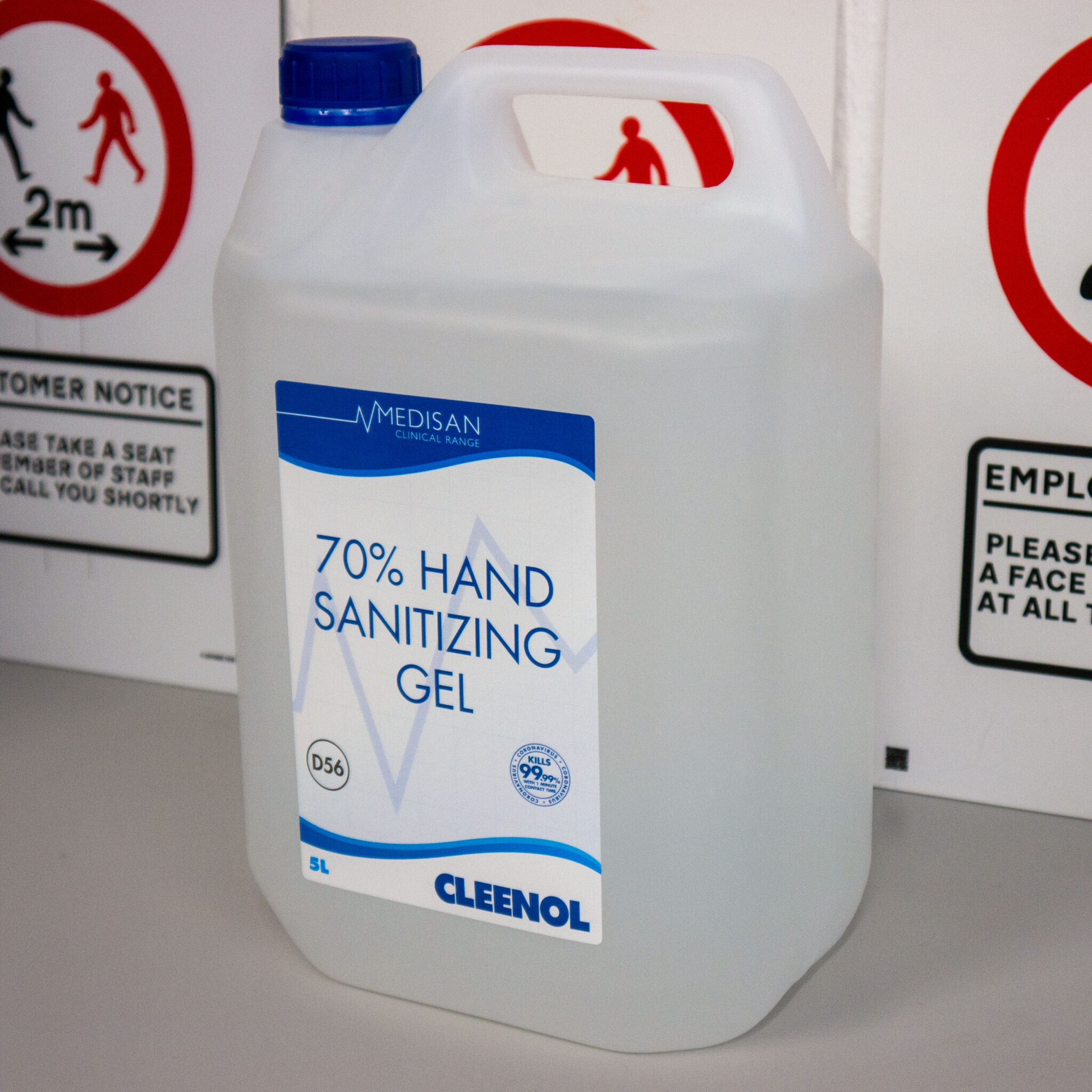 Cleenol Medisan Clinical Range 70% Hand Sanitizing Gel – 5 Litres – 2 ...